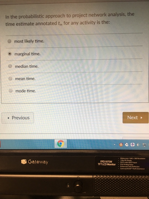 Solved In the probabilistic approach to project network | Chegg.com