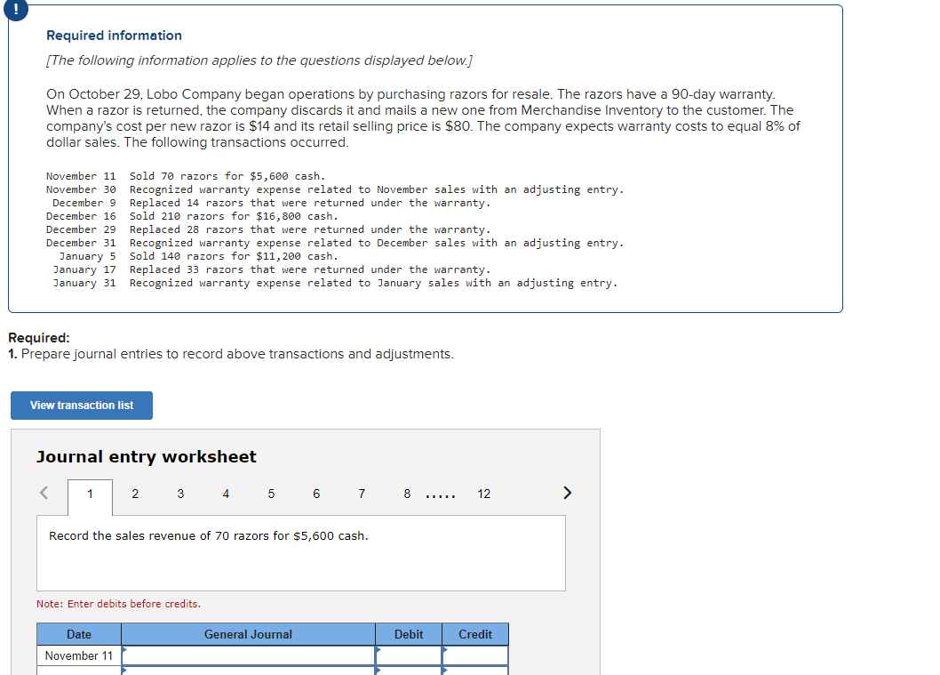 Solved !Required information[The following information | Chegg.com