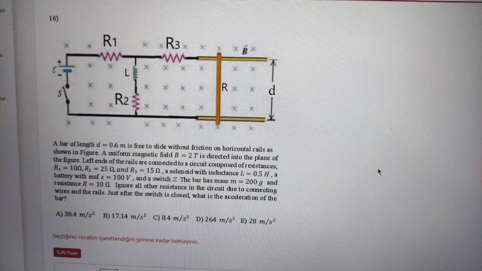 Solved eli 16) x R1 w R3 M L X IR d lar R23 A bar of length | Chegg.com