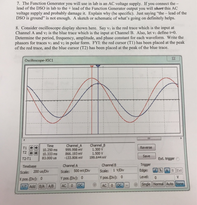 Solved 7. The Function Generator you will use in lab is an | Chegg.com