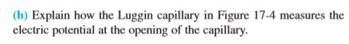 (b) Explain how the Luggin capillary in Figure 17-4 | Chegg.com