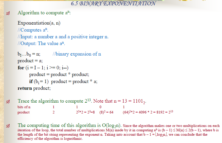 Solved Here is the binary exponentiation algorithm and the | Chegg.com Solved Here is the binary exponentiation algorithm and the | Chegg.com