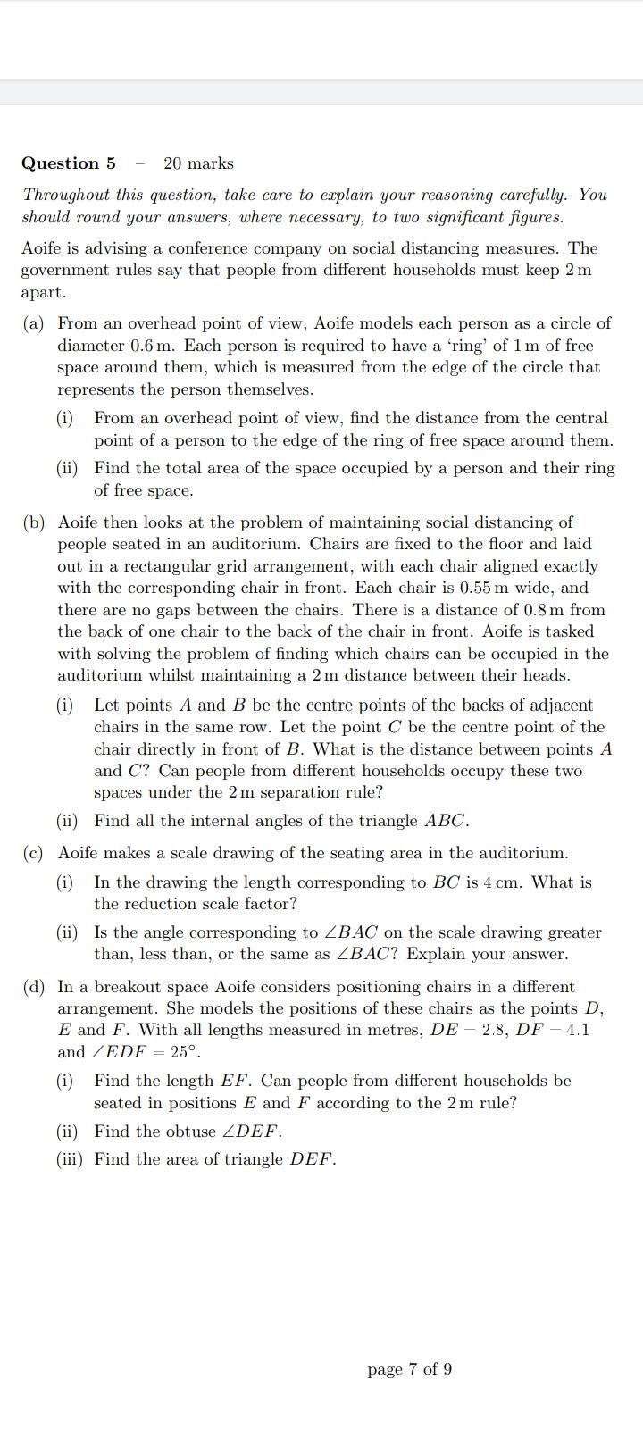 Solved Question 5 20 marks Throughout this question, take | Chegg.com