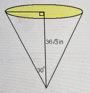Solved Find the lateral area of the cone. | Chegg.com