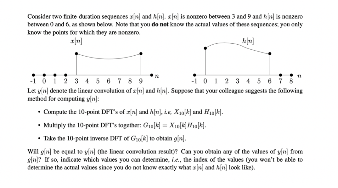 Solved Consider two finite-duration sequences x[n] and | Chegg.com