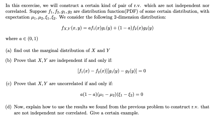 In this excercise, we will construct a certain kind | Chegg.com