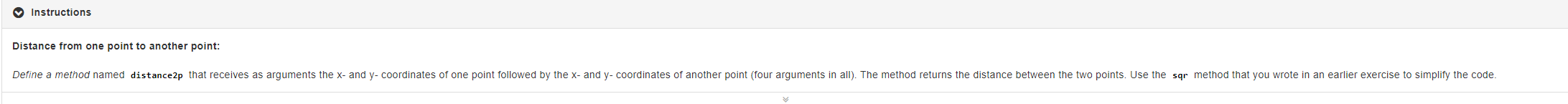 Solved Instructions Distance from one point to another | Chegg.com
