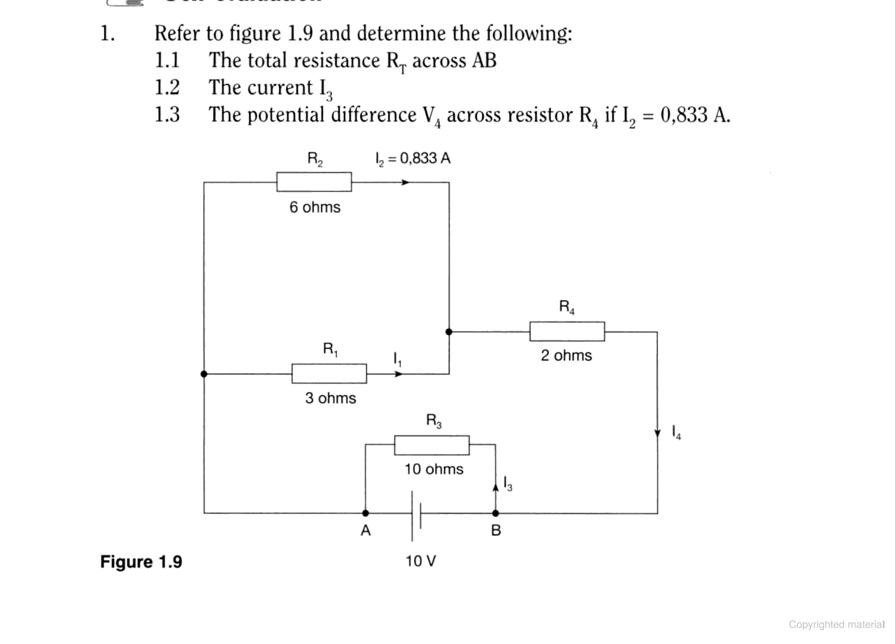 Solved 1. Refer to figure 1.9 and determine the following: | Chegg.com