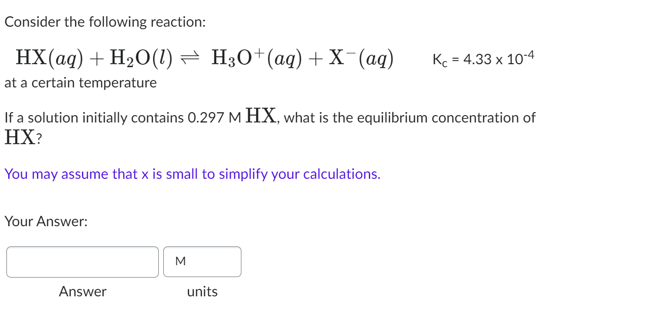 Solved Consider the following reaction: | Chegg.com