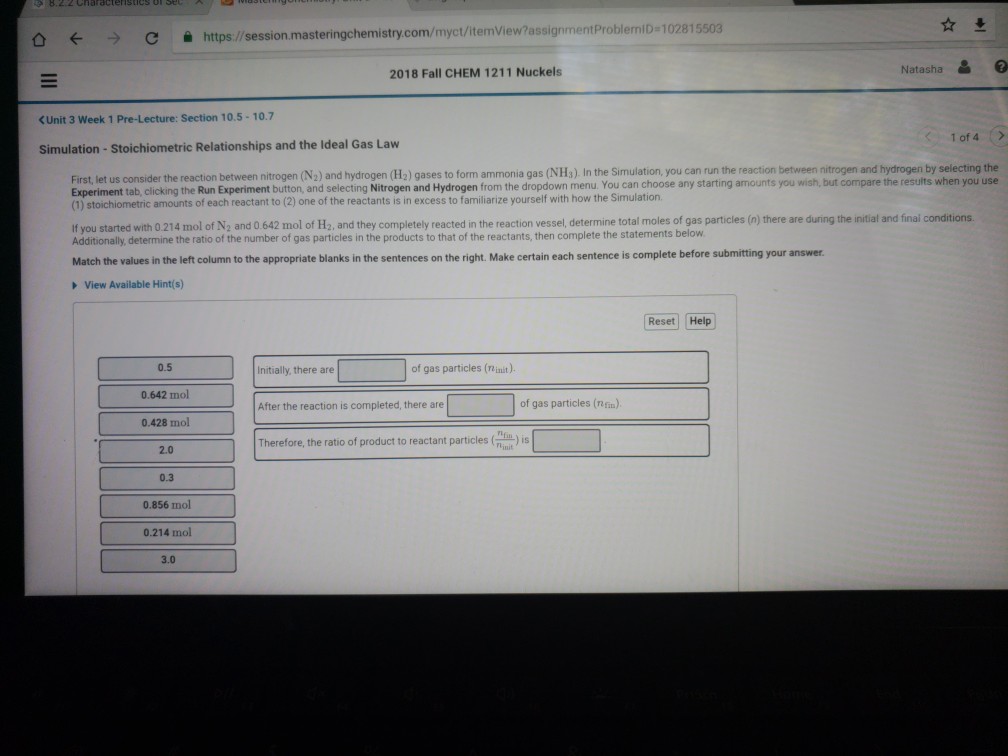 Solved 숲 https:/ session.masterin Chemistry | Chegg.com