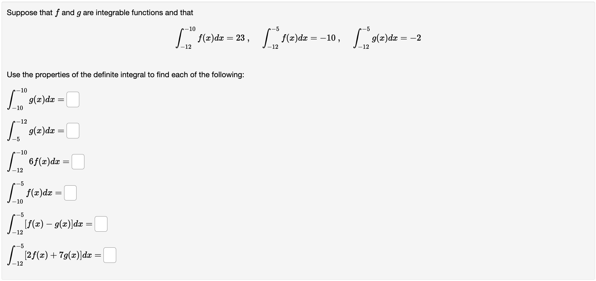 Solved Suppose that f and g are integrable functions and | Chegg.com