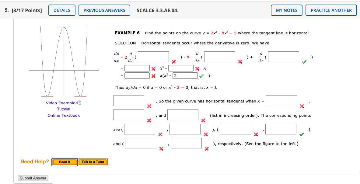 Solved Find the points on the curve y = 2x4 - 8x2 + 5 where | Chegg.com