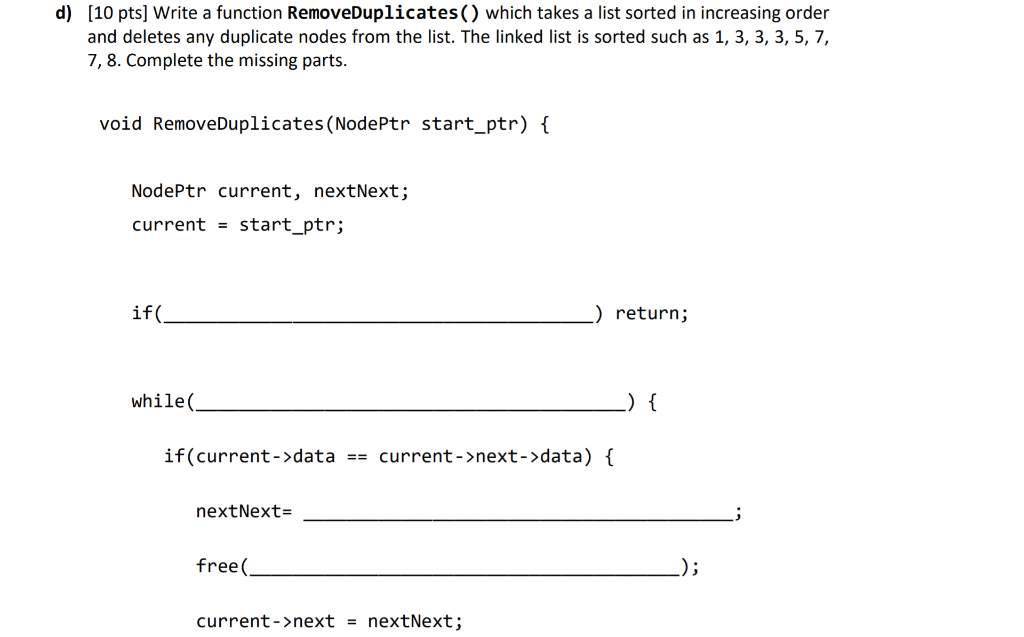Solved 4) (30 pts] Assume that a linked list is made up of | Chegg.com