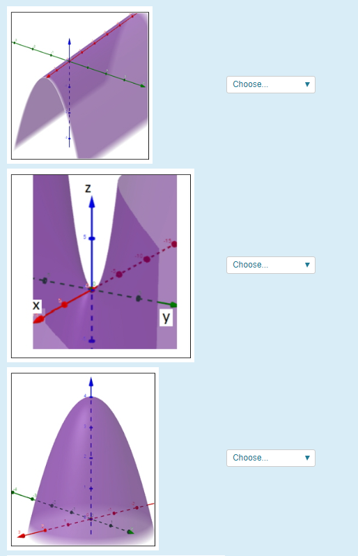 Solved For each of the following surfaces find a matching | Chegg.com