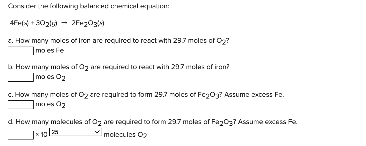 Solved Consider the following balanced chemical equation: | Chegg.com
