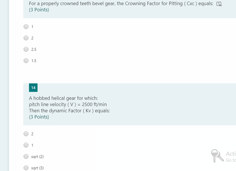 Solved For a properly crowned teeth bevel gear, the Crowning | Chegg.com