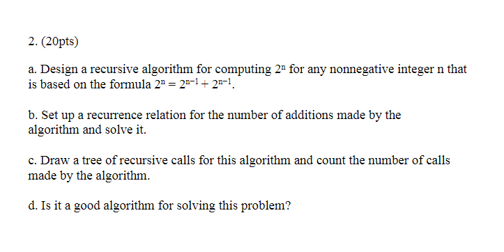 Solved Don't use ChatGPT, it will be seen if you used GPT | Chegg.com