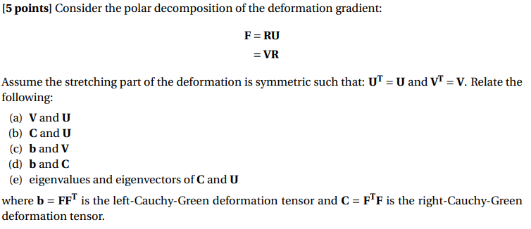 [5 points] Consider the polar decomposition of the | Chegg.com