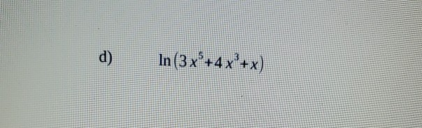 Solved d) In (3x +4x + x) | Chegg.com