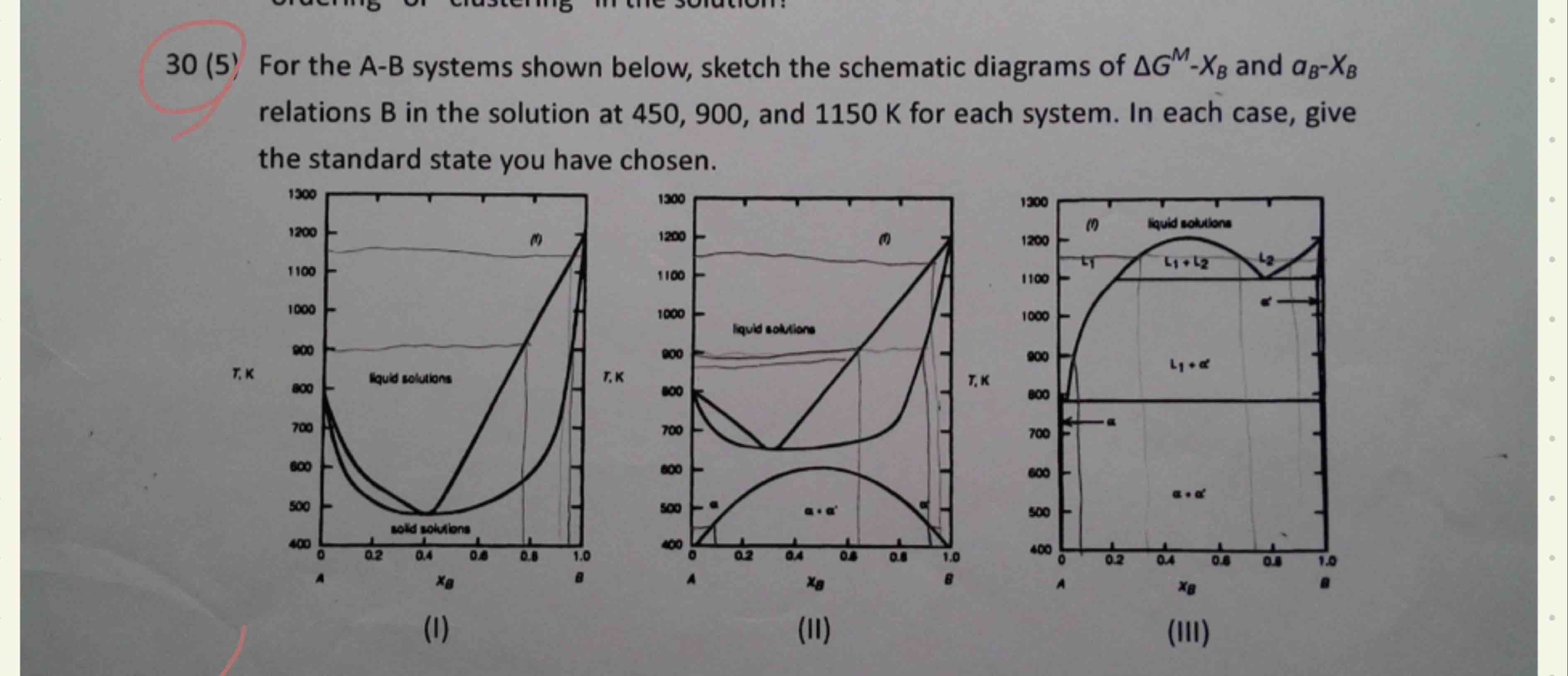Solved 30 (5) ﻿For the A-B ﻿systems shown below, sketch the | Chegg.com
