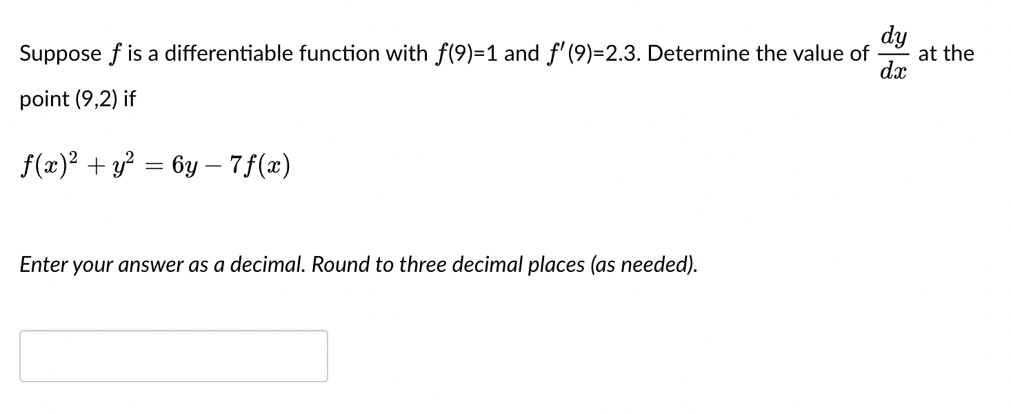 Solved Suppose f is a differentiable function with f(9)=1 | Chegg.com