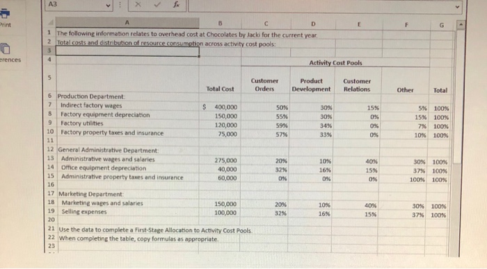Solved 9 First-Stage Allocation to Activity Cost Pools 1. | Chegg.com