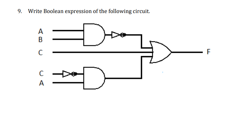 Solved 9. Write Boolean expression of the following circuit. | Chegg.com