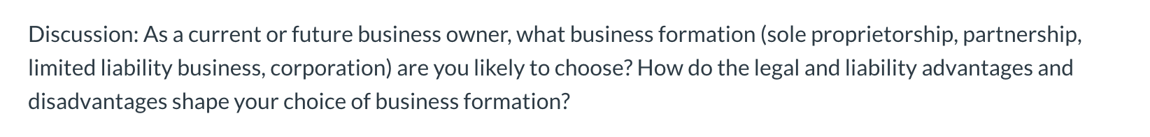 Solved Discussion: As a current or future business owner, | Chegg.com
