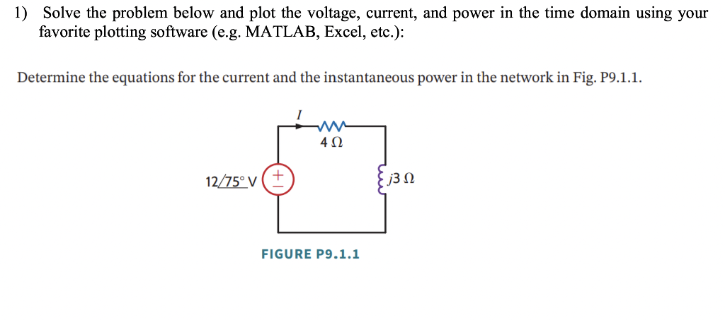 1) Solve the problem below and plot the voltage, | Chegg.com