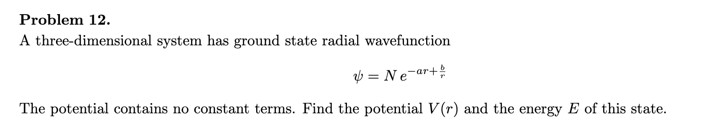 Solved Problem 12. A three-dimensional system has ground | Chegg.com