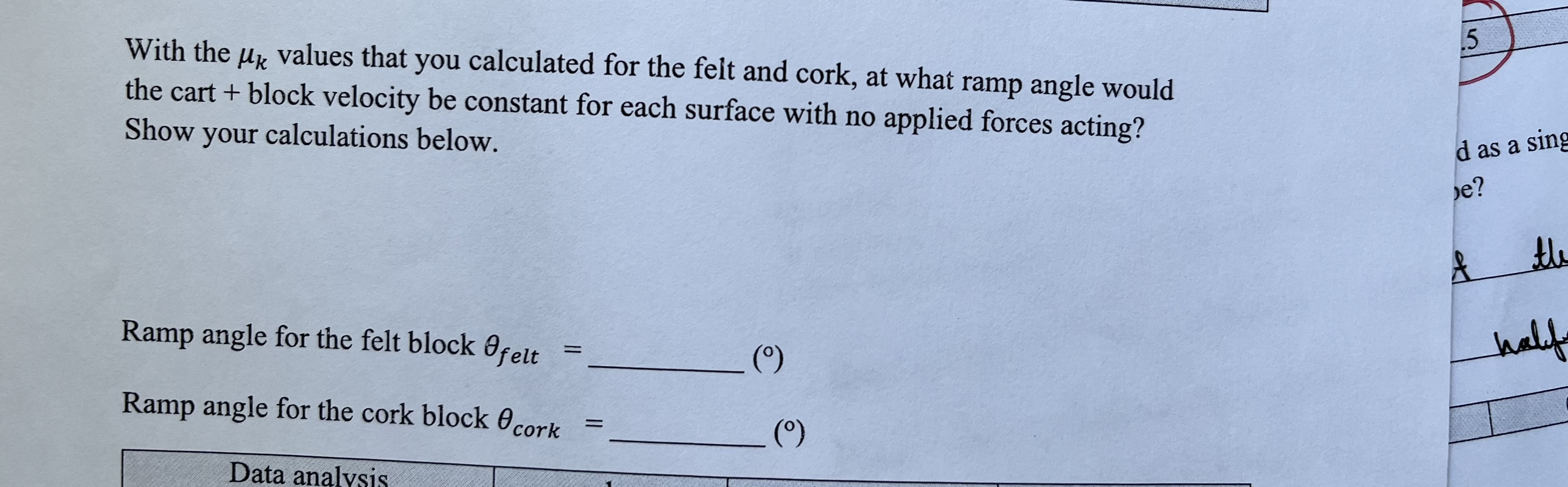Solved With the coefficient of friction values that you | Chegg.com