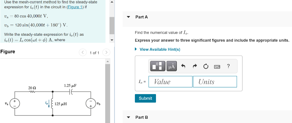 Solved Use the mesh-current method to find the steady-state | Chegg.com