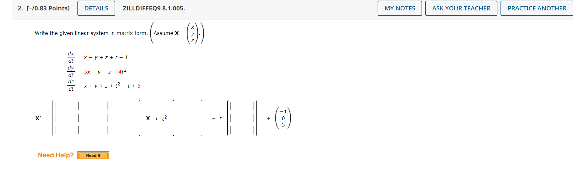Solved 2. [-70.83 Points] DETAILS ZILLDIFFEQ9 8.1.005. MY | Chegg.com