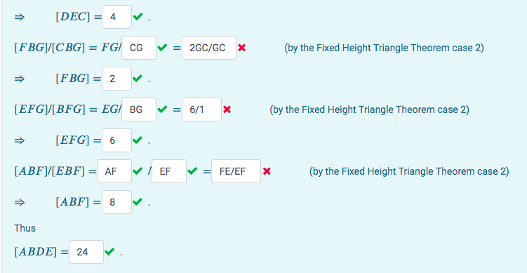 Solved In the diagram below, if AF = FE, BC = CD, FG = 2GC, | Chegg.com