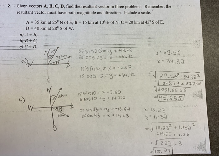 Solved Given vectors A, B, C, D, find the resultant vector | Chegg.com