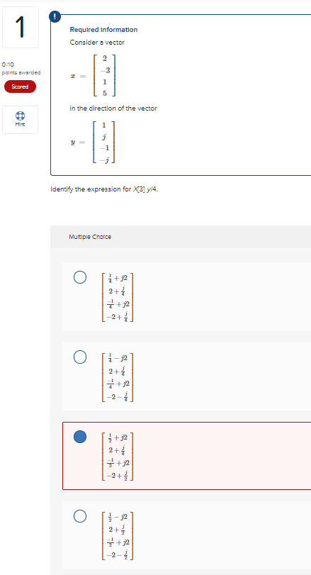Solved Requlred Information Consider a vector x=⎣⎡2−315⎦⎤ in | Chegg.com