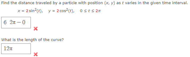 Solved Find the distance traveled by a particle with | Chegg.com