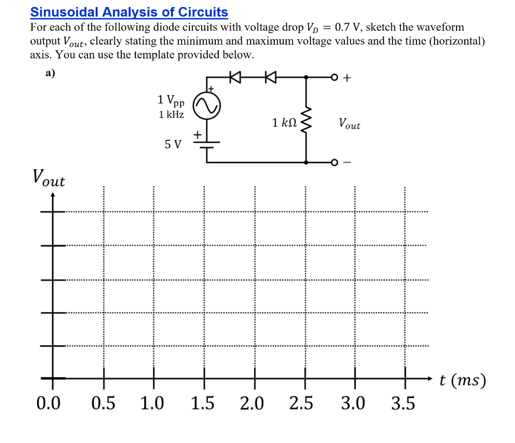 Solved Sinusoidal Analysis of Circuits For each of the | Chegg.com