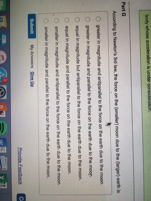 Solved body whose acceleration is under consideration. Part | Chegg.com