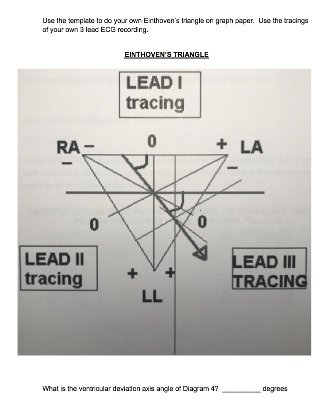Solved Use the template to do your own Einthoven's triangle | Chegg.com