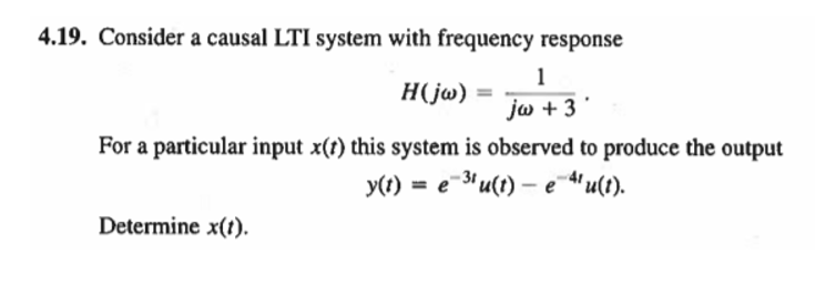 Solved 4.19. Consider a causal LTI system with frequency | Chegg.com