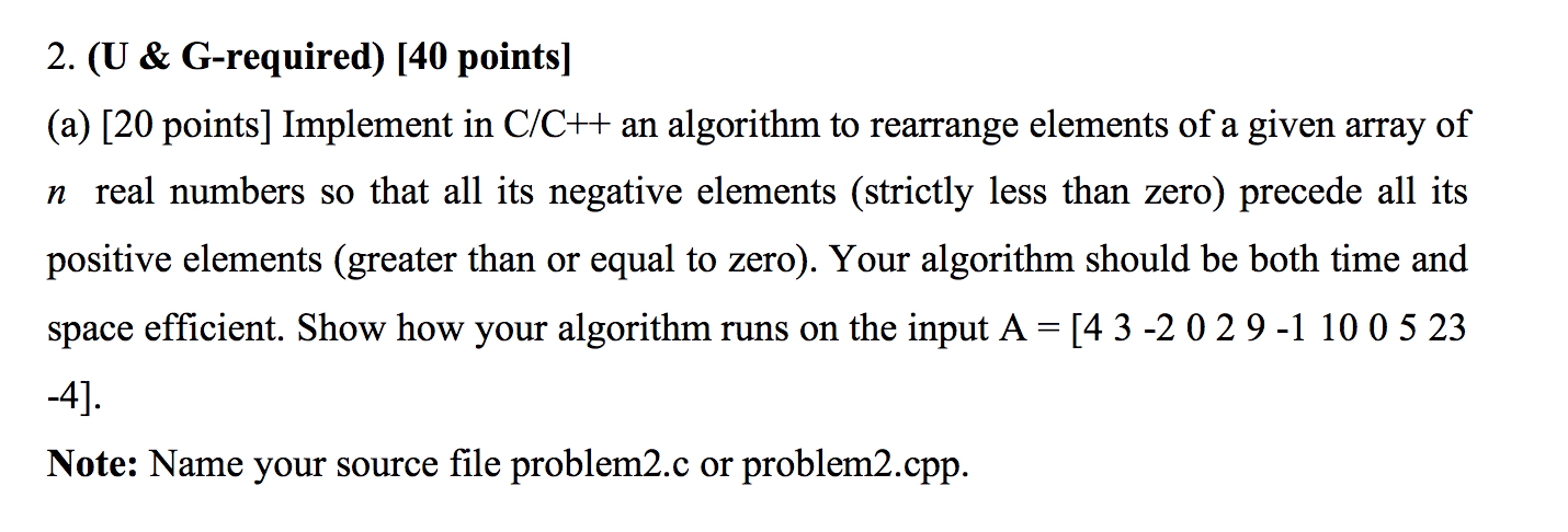 Solved 2. (U & G-required) [40 points] (a) [20 points] | Chegg.com