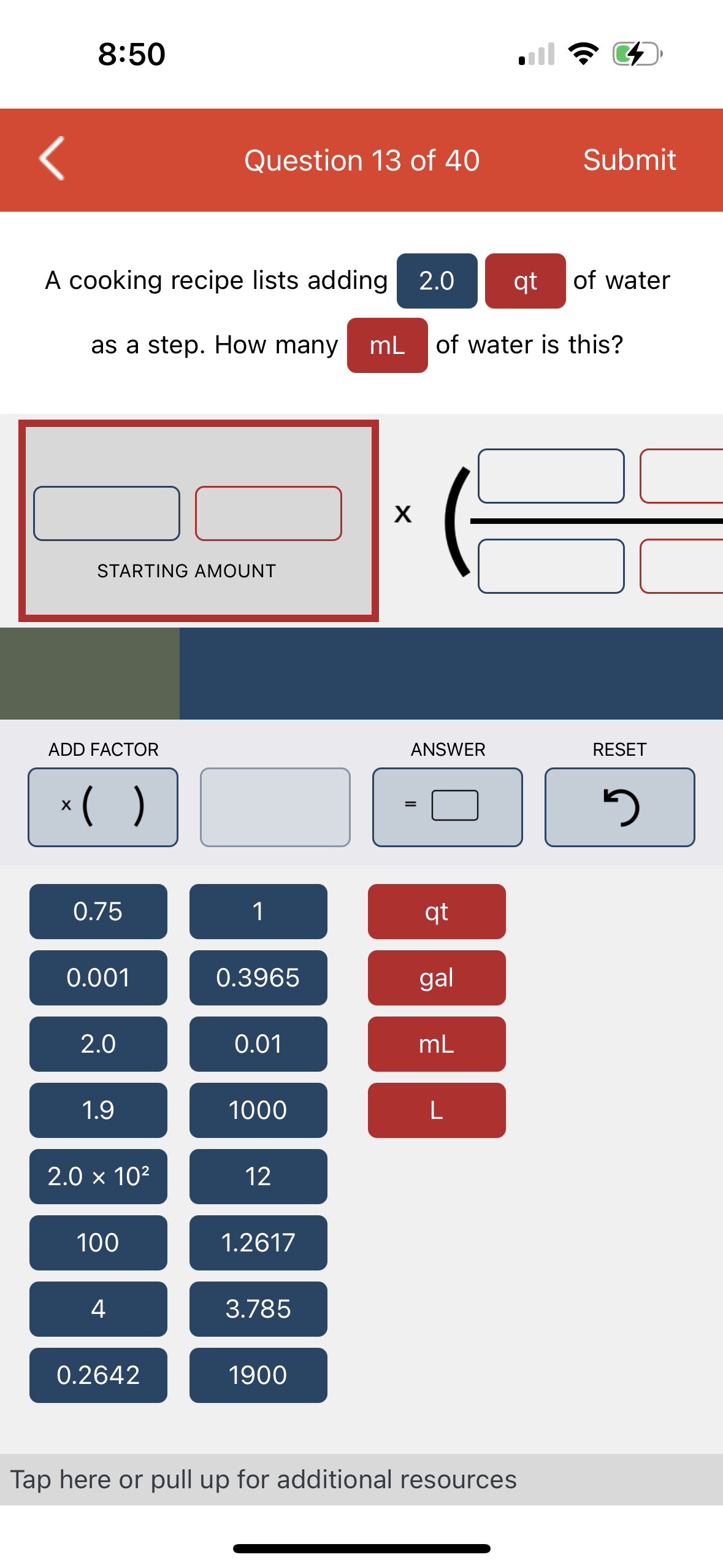 Solved how to set up the conversion equation with units? | Chegg.com