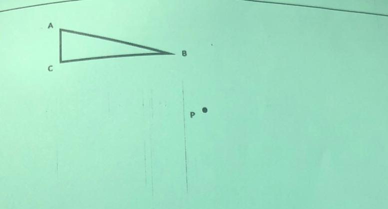 Solved Rotate triangle ABC 180 clockwise about point P to | Chegg.com