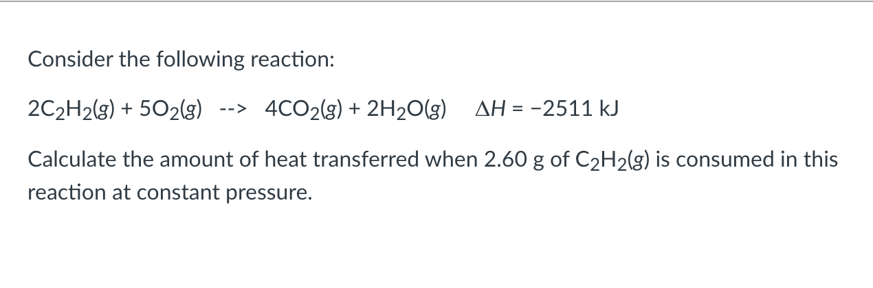 Solved Consider the following reaction: | Chegg.com