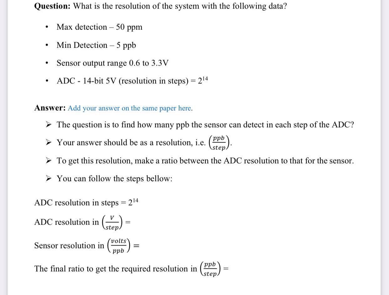 Solved Question: What is the resolution of the system with | Chegg.com