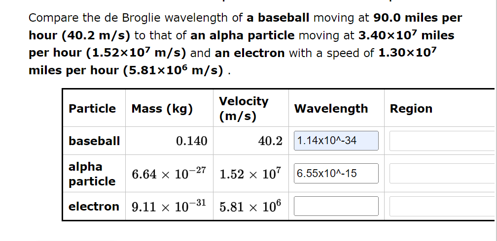 Solved Compare the de Broglie wavelength of a baseball | Chegg.com
