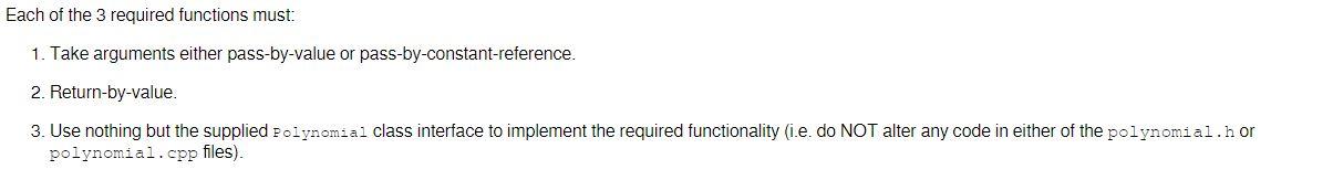 Solved Consider an ADT Polynomial—in a single variable | Chegg.com