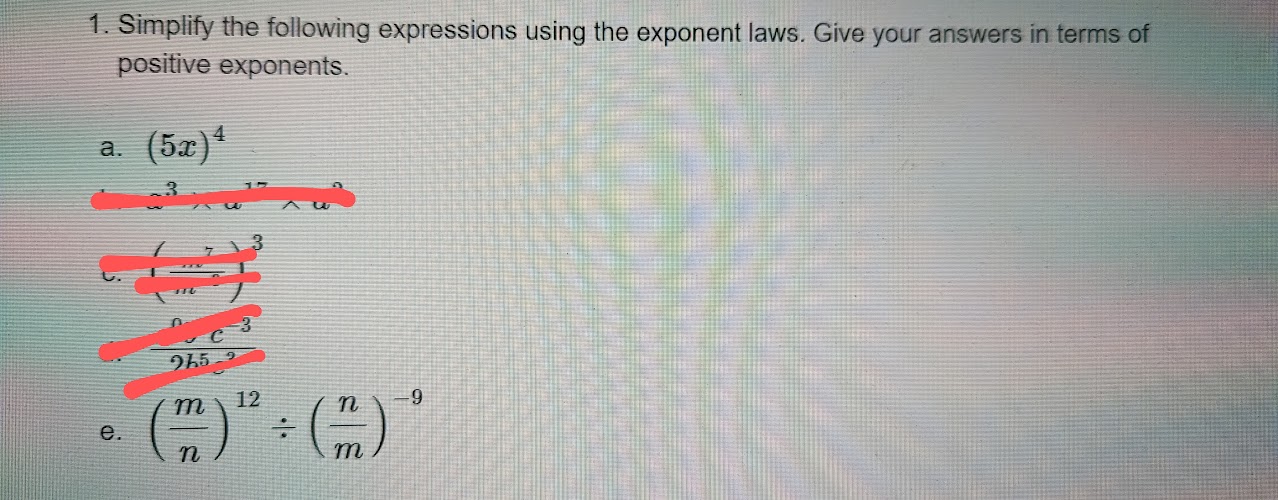 Solved 1. Simplify the following expressions using the | Chegg.com