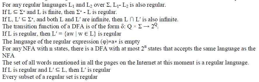 Solved For any regular languages Li and L2 over 2, L1-L2 is | Chegg.com